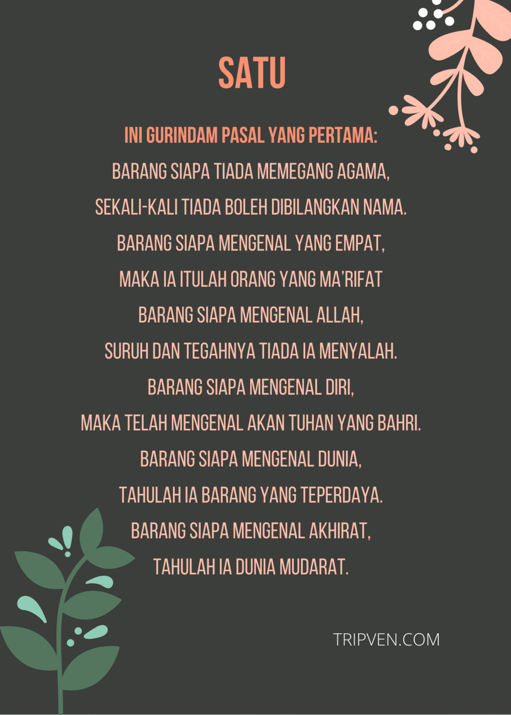 Gurindam 12 Pasal 6 - Perumperindo.co.id